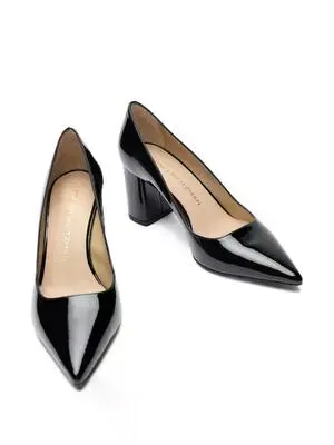 STUART WEITZMAN Power Block-heel Pointed Pumps - Black