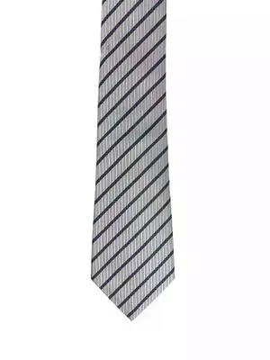 Giorgio Armani Striped Neck Tie - Grey