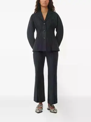 GANNI Pinstripe Button-fastening Blazer