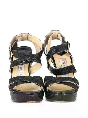 JIMMY CHOO Glittered Platform Sandals