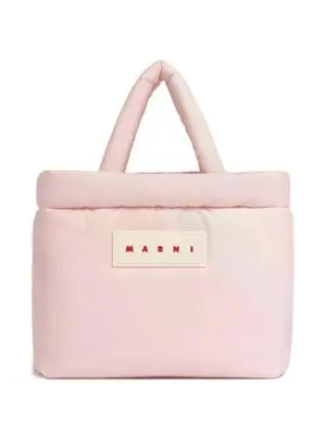Marni Padded Logo-patch Tote Bag