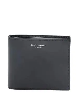 Saint Laurent Logo Wallet - Black