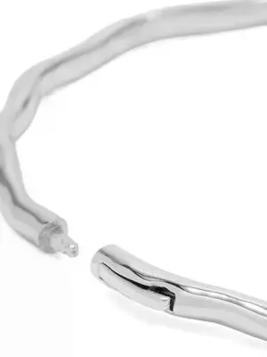 ASTRID & MIYU Molten Bangle Bracelet - Silver