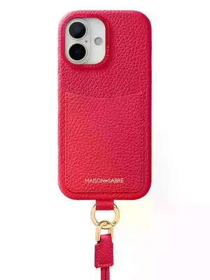 MAISON DE SABRE Card-slot Lanyard Iphone 17 Case - Pink
