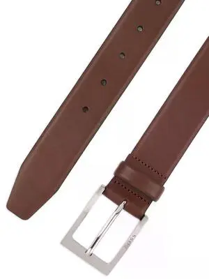 BOSS Leather Belt With Buckle