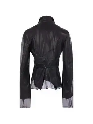 YEHUAFAN Tulle-paneled Blazer