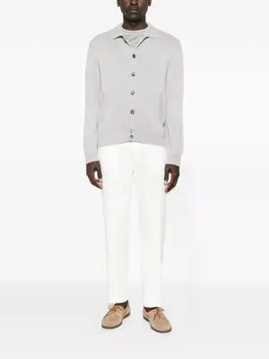 Eleventy Button Pocket Cardigan - Grey