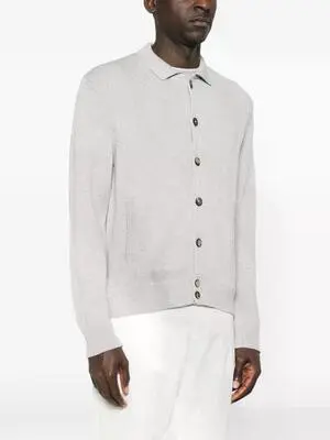 Eleventy Button Pocket Cardigan - Grey
