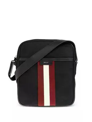 Bally Striped Zip Shoulder Bag - Black