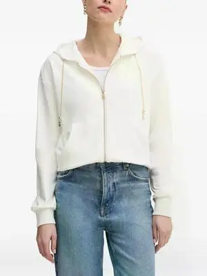 Women's White Zip Sweatshirts Hoodies