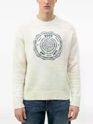 BOSS Intarsia-knit Sweater