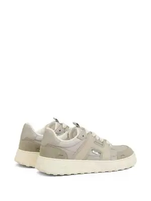 Ami Cowhide Leather "a Walk" Sneakers - Grey