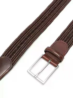 Canali Belt With Silver-tone Buckle