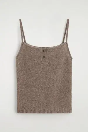 Cos Cashmere Tank Top - Brown