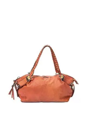 Gucci Boston Braided Handle Leather Tote Bag