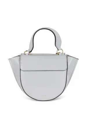 WANDLER Hortensia Small Zipped Leather Tote Bag - Blue
