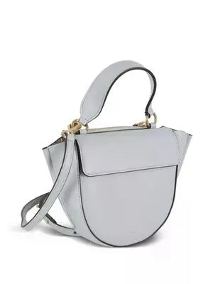WANDLER Hortensia Small Zipped Leather Tote Bag - Blue