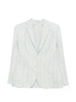 Eleventy Striped Linen Blazer