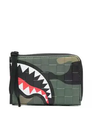 SPRAYGROUND Camouflage Shark Wallet - Green