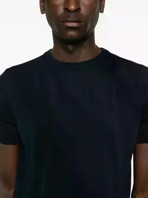 Canali Short Sleeve Knitted T-shirt - Blue