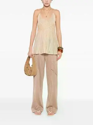 CIRCUS HOTEL Pleated V-neck Top