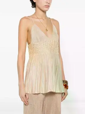 CIRCUS HOTEL Pleated V-neck Top