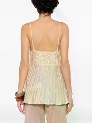CIRCUS HOTEL Pleated V-neck Top