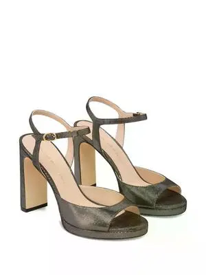 STUART WEITZMAN Babette Heeled Sandals - Silver