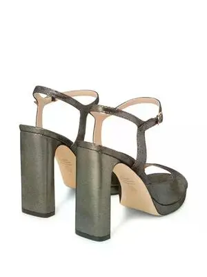 STUART WEITZMAN Babette Heeled Sandals - Silver