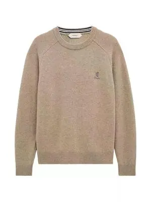 Pringle Of Scotland Crew Neck Logo Sweater - Neutrals