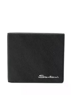Santoni Logo-print Wallet - Black