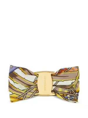 FERRAGAMO Bow Logo Hair Clip - Yellow