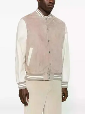 Eleventy Striped Bomber Jacket - Neutrals