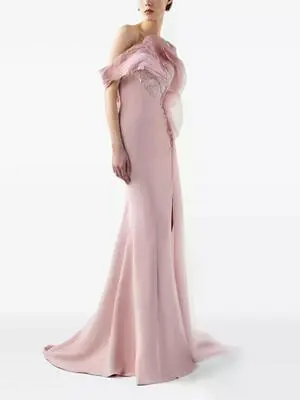 GABY CHARBACHY Embellished Draped Gown
