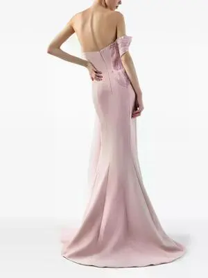 GABY CHARBACHY Embellished Draped Gown