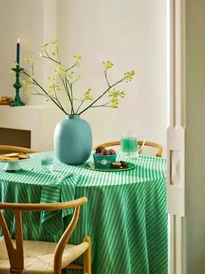 PIP STUDIO Striped Tablecloth - Green