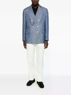 Brunello Cucinelli Double-breasted Linen Jacket
