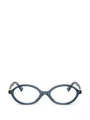 Miu Miu Oval-frame Glasses - Blue
