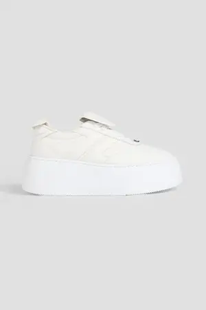 Women's Snakeskin Embossed Platform Sneakers