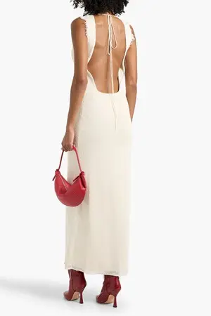 Proenza Schouler Sylvia Open-back Bouclé-knit Maxi Dress - Ecru