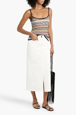 Missoni Crochet-knit Cotton-blend Camisole - Light Blue