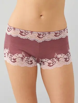 Wacoal Modern Affair Boyshort Rose Brown/cradle Pink - Rose Brown Cradle Pink