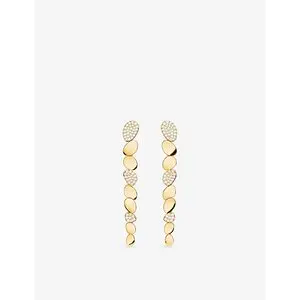 APM MONACO Galet 18ct Gold-plated And Cubic Zirconia Drop Earrings - 18k Gold Plated