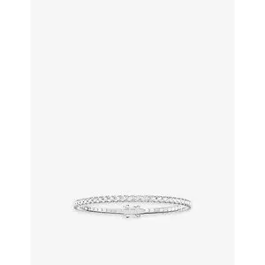 APM MONACO Tennis Sterling-silver And Cubic Zirconia Bracelet - Sterling Sliver