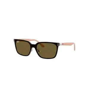 Ray-ban Sunglasses With Square Frame And Grey Lenses - Silver