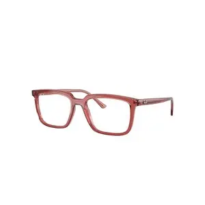 Ray-ban Full Rim Rectangle Eyeglasses - Transparent Red
