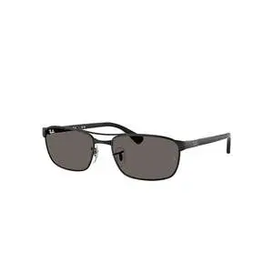 Ray-ban Rectangular Full Rim Sunglasses - Black