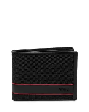 Tumi Alpha Global Double Billfold - Black Red