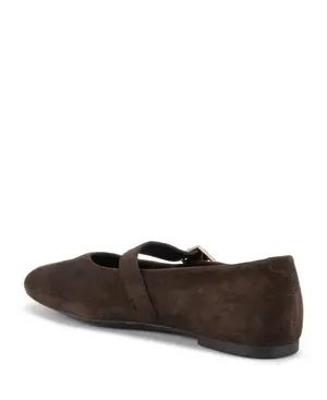VAGABOND SHOEMAKERS Jolin Suede Mary Jane Ballet Flats - Coffee