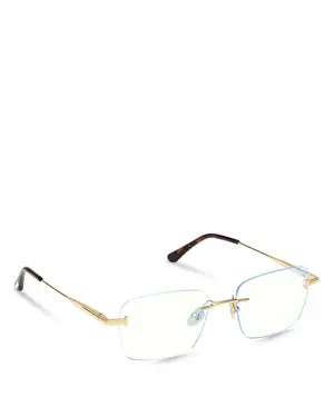 TOM FORD Rectangular Blue Light Glasses, 54mm